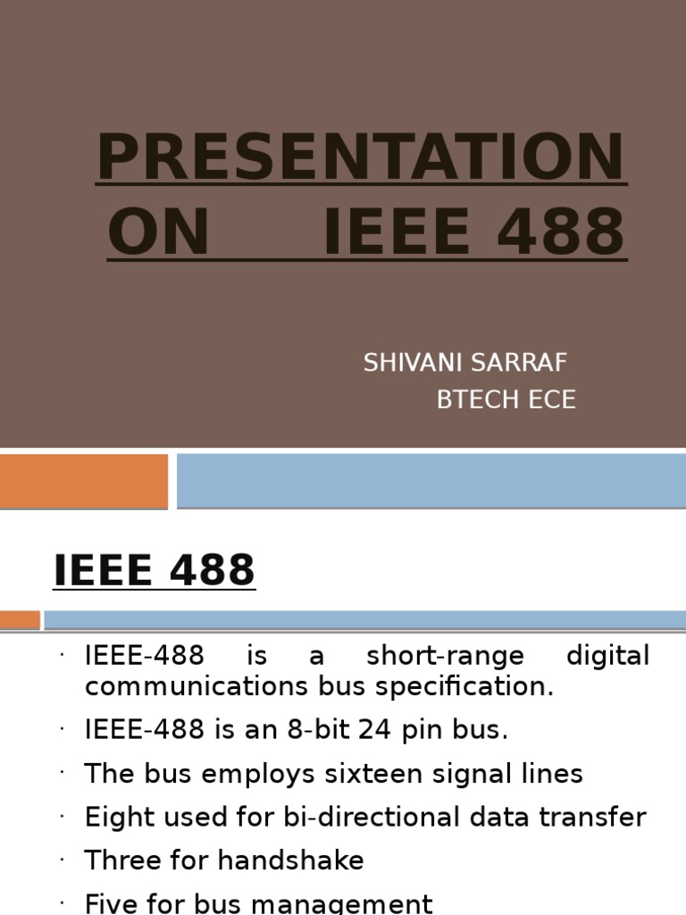 IEEE 488 Bus Overview for ECE Students | PDF