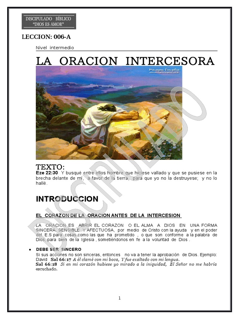 006- Oracion Intercesora | Oración | Cristo (título)