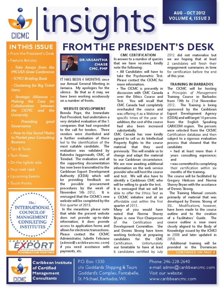 Insights Newsletter 2012 10 | Download Free PDF | Governance | Consultant