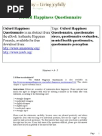 Oxford Happiness Questionnaire and Scoring | PDF | Happiness ...