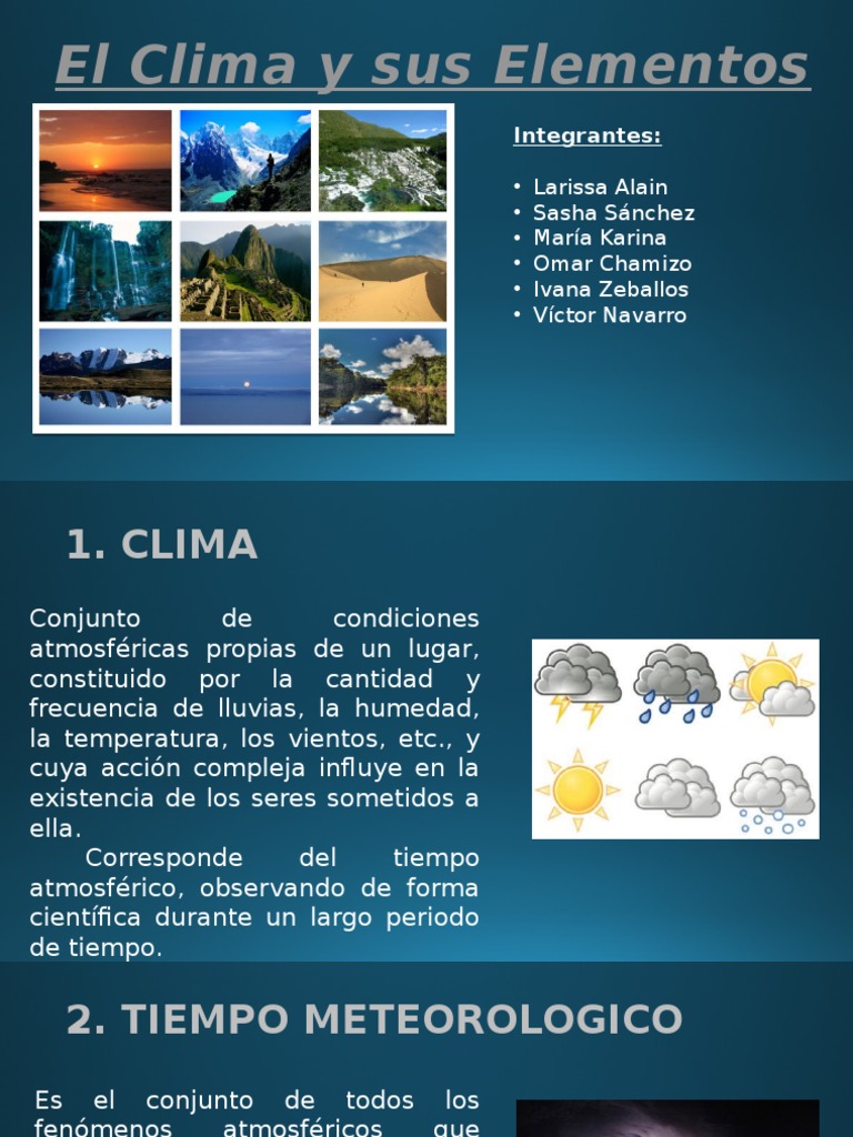Elementos del Clima y su Definición | PDF | Velocidad del viento | Clima