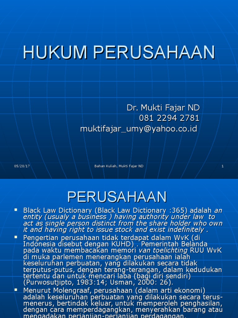 HK Perusahaan MM Ugm | PDF