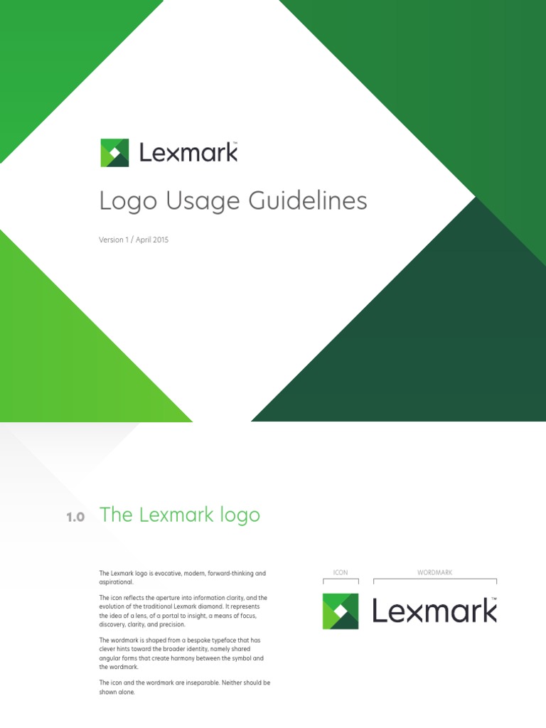 Lexmark Logo Usage Guidelines | PDF | Logos | Art Media