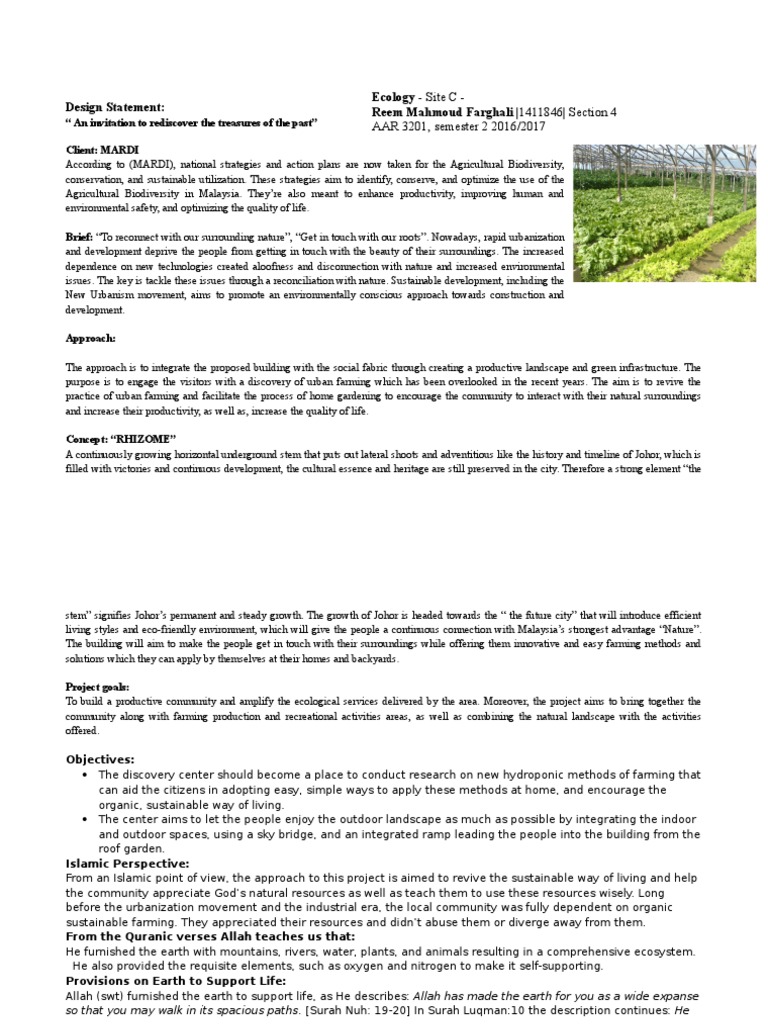 Landscape Report | PDF | Landscape | Urban Agriculture