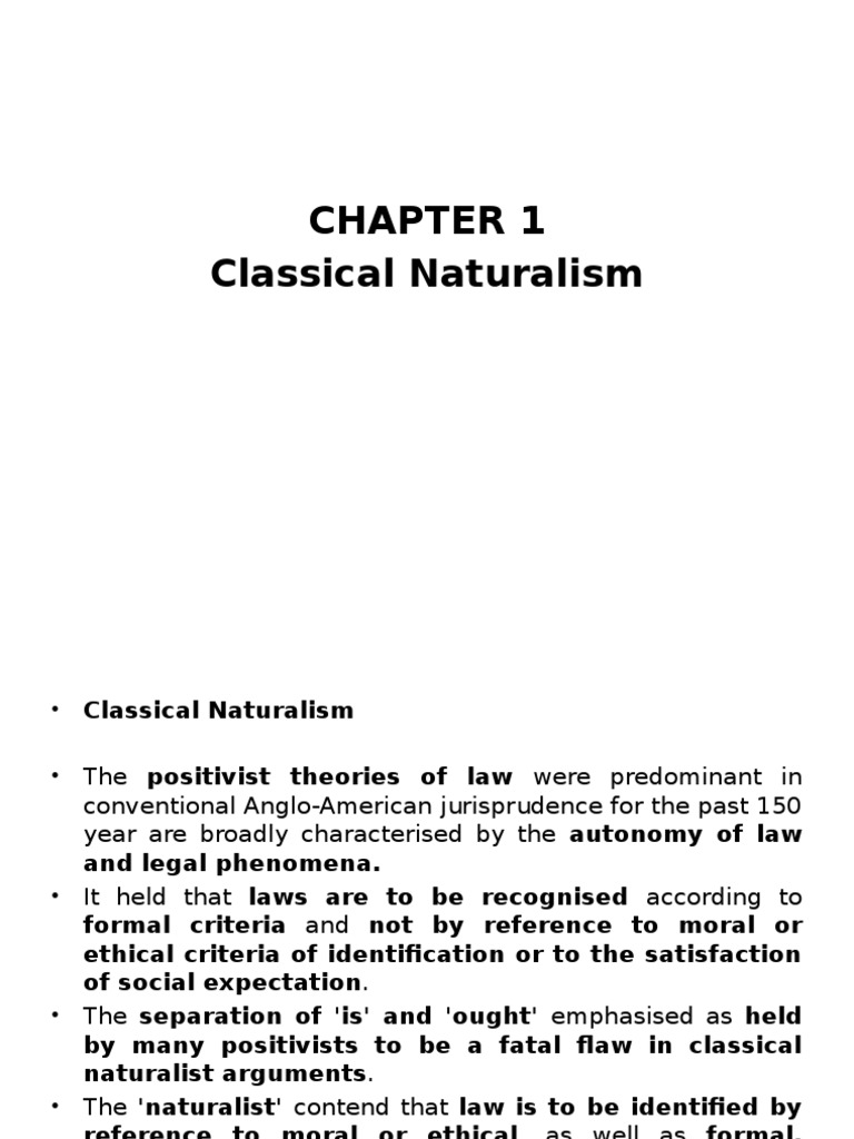 Classical Naturalism | PDF | Jurisprudence | Socrates