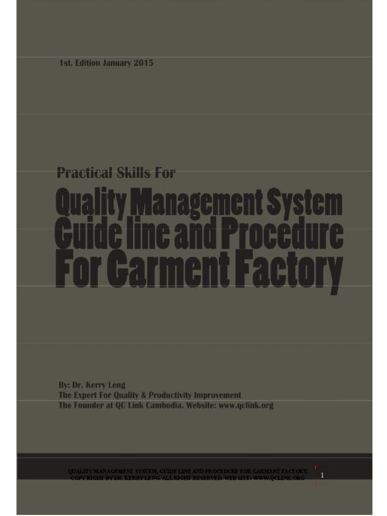 Quality Management Procedure and Guideline | PDF | Quality Assurance ...