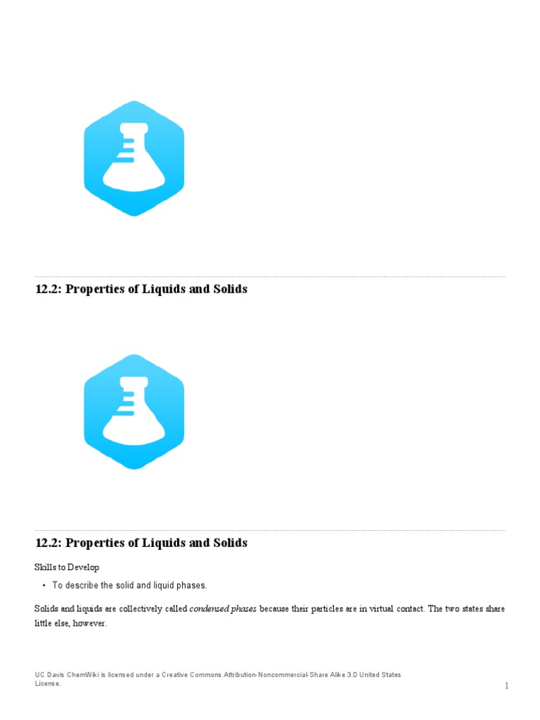 Properties of Liquids and Solids | PDF | Properties Of Water | Gases