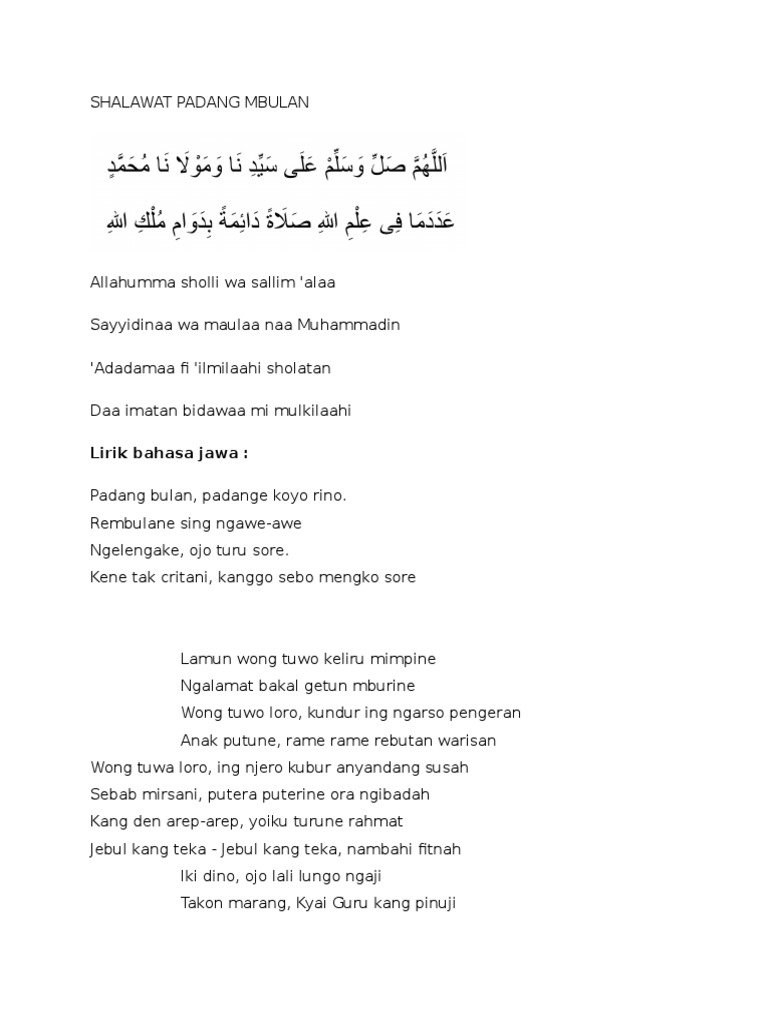 Kumpulan Teks Shalawat | PDF