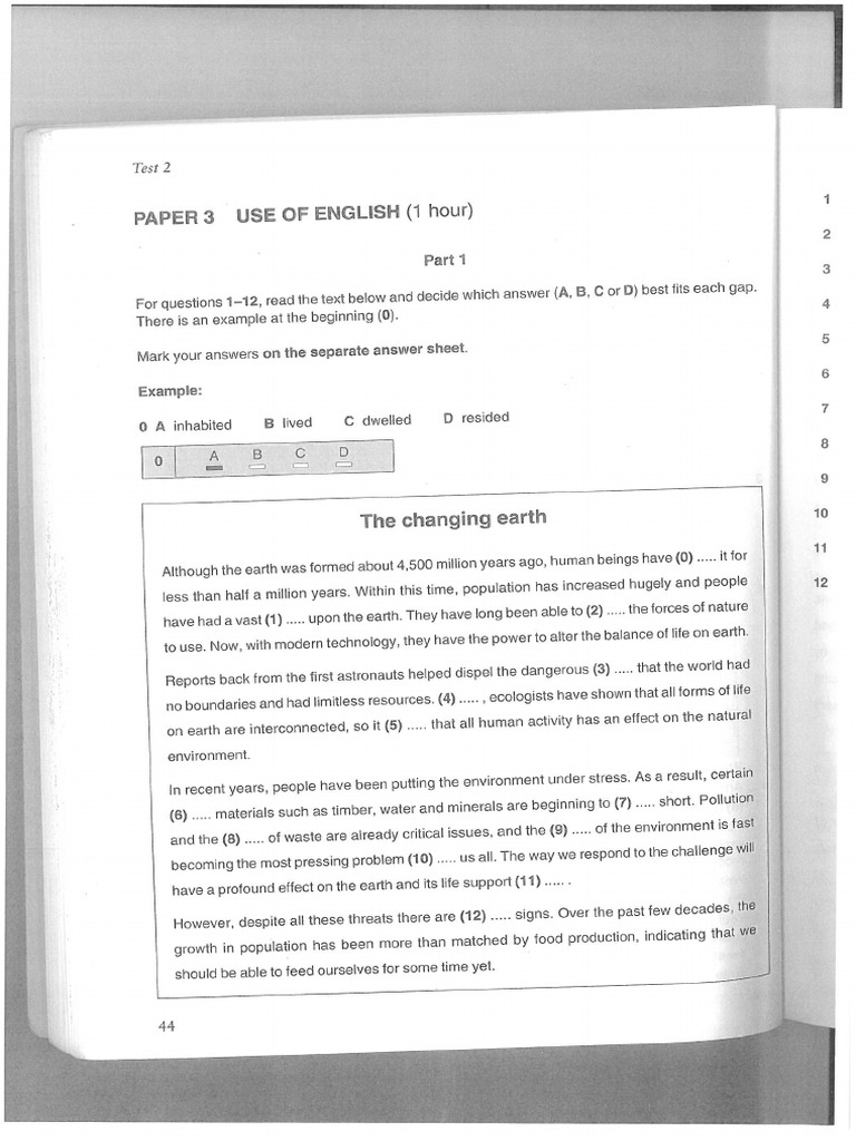 CAE Use of English TEST 2 | PDF