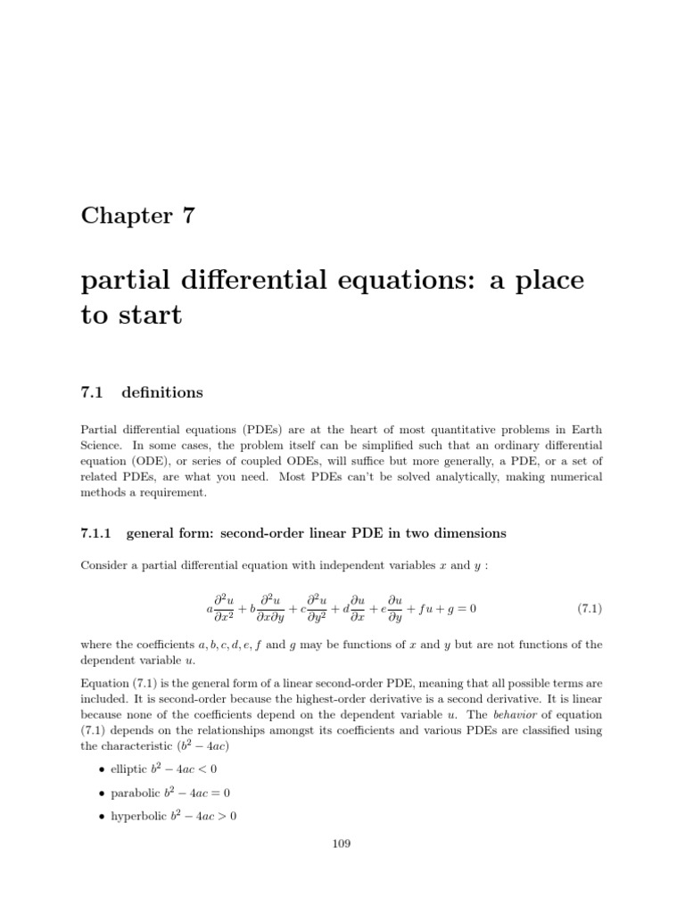 General Form of Second-Order PDEs | PDF | Partial Differential Equation ...