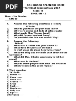 Fantastic MR Fox Question Booklet v2 | PDF