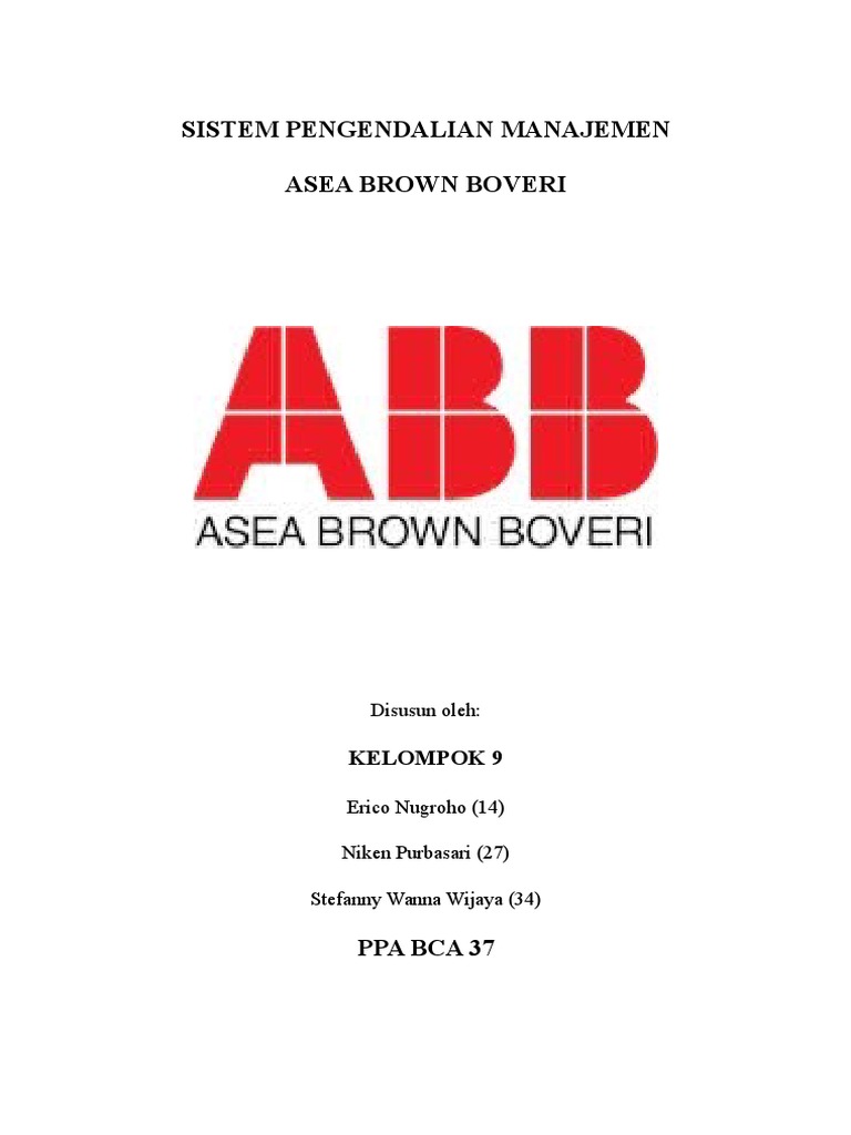 Sistem Pengendalian Manajemen Perusahaan Asea Brown Boveri | PDF
