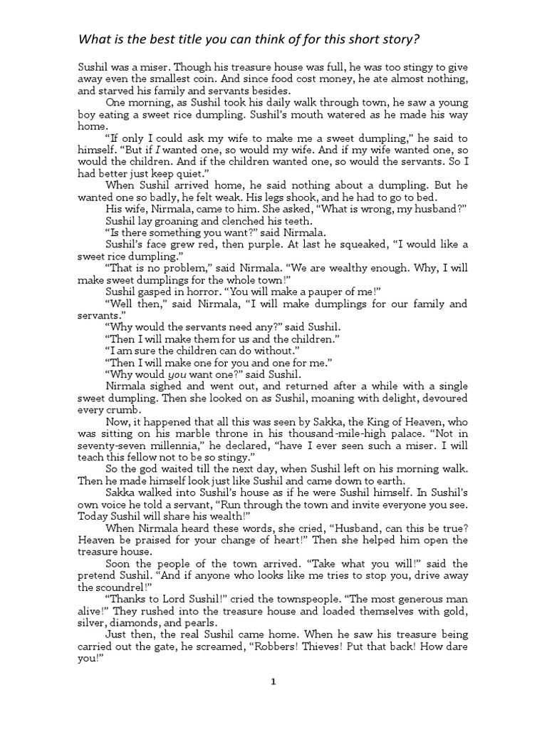 Short Story 2 PDF | PDF