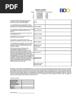 BDO Balance Transfer Low Rate Form | PDF | Credit Card | Banking