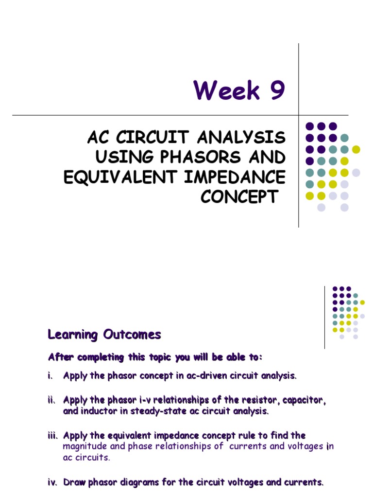 Phasor Analysis in AC Circuit Impedance | PDF | Electrical Impedance ...