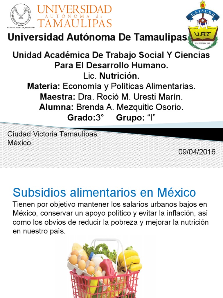 Subsidios Alimentarios en México | PDF | Pobreza | Pobreza e indigencia