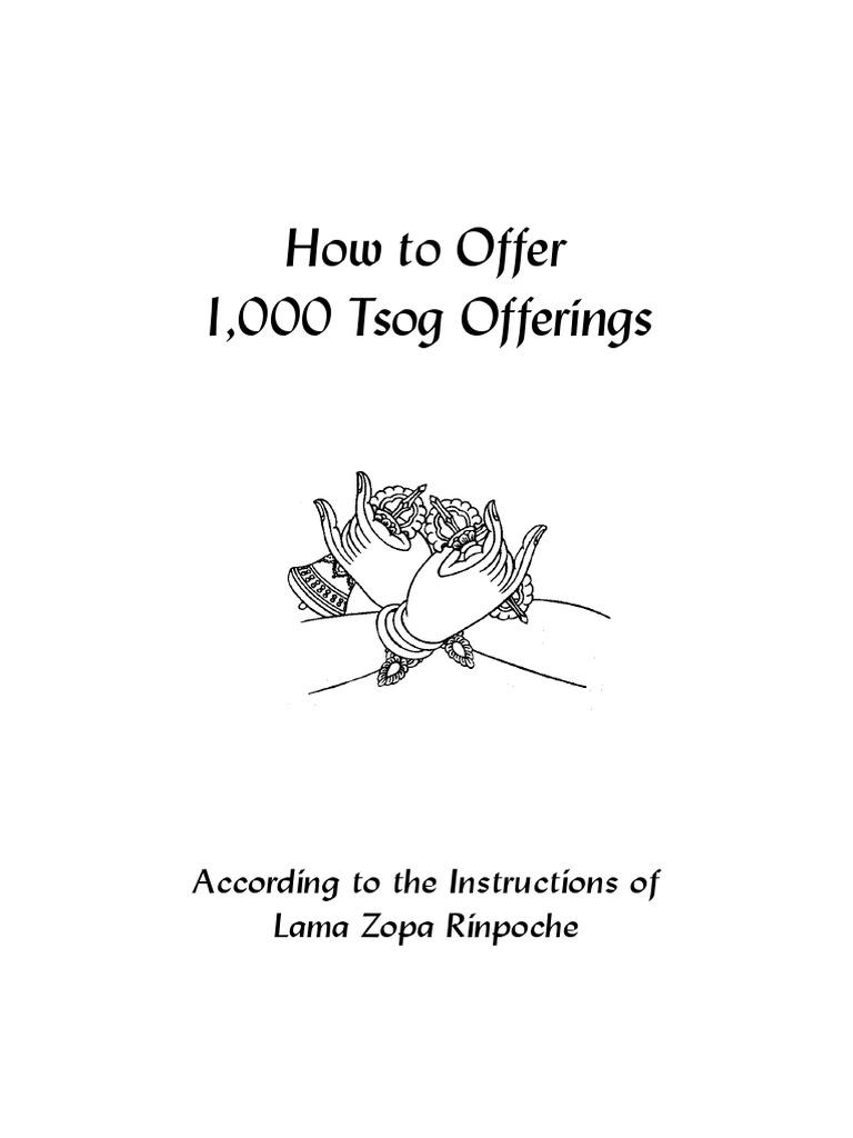 How To Offer 1000 Tsog Offerings c5 | PDF | Vajrayana | Indian Religions
