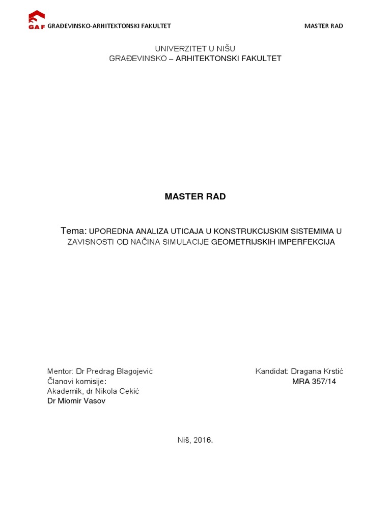 Master Rad, Dragana Krstic | PDF