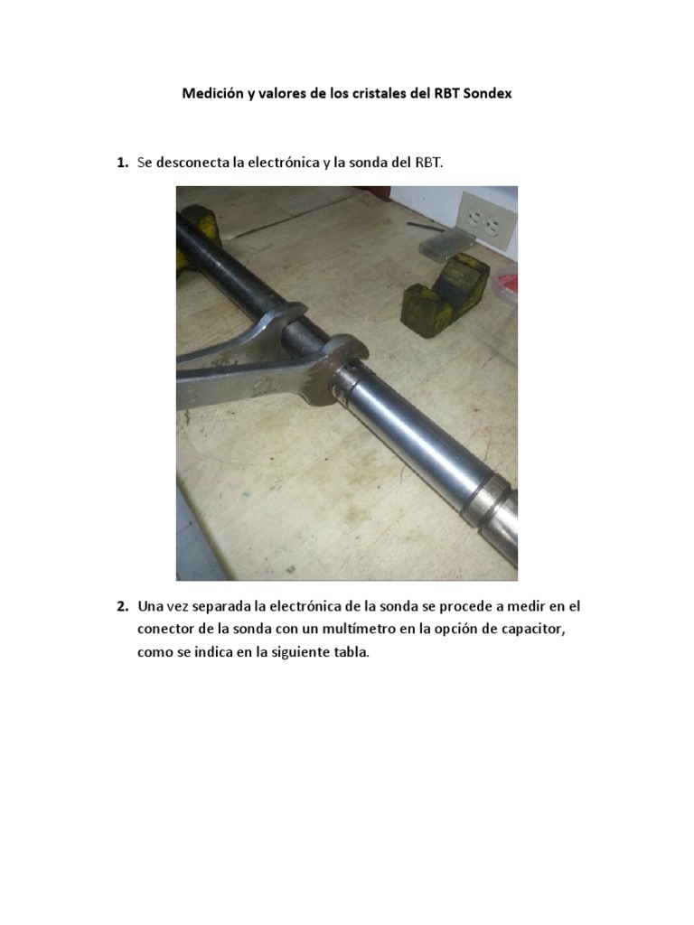 Medición y Valores de Los Cristales Del RBT Sondex | PDF