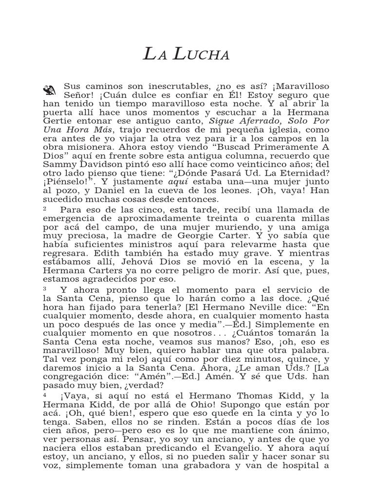 La Contienda | PDF | eucaristía | Cristo (título)