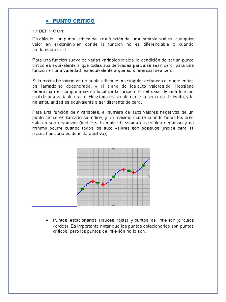 Punto Critico | Relaciones matemáticas | Tarifas