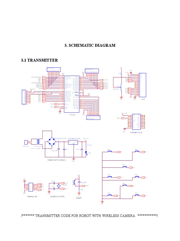 Schematic Diagram: / Transmitter Code For Robot With Wireless Camera | PDF | Teaching Mathematics