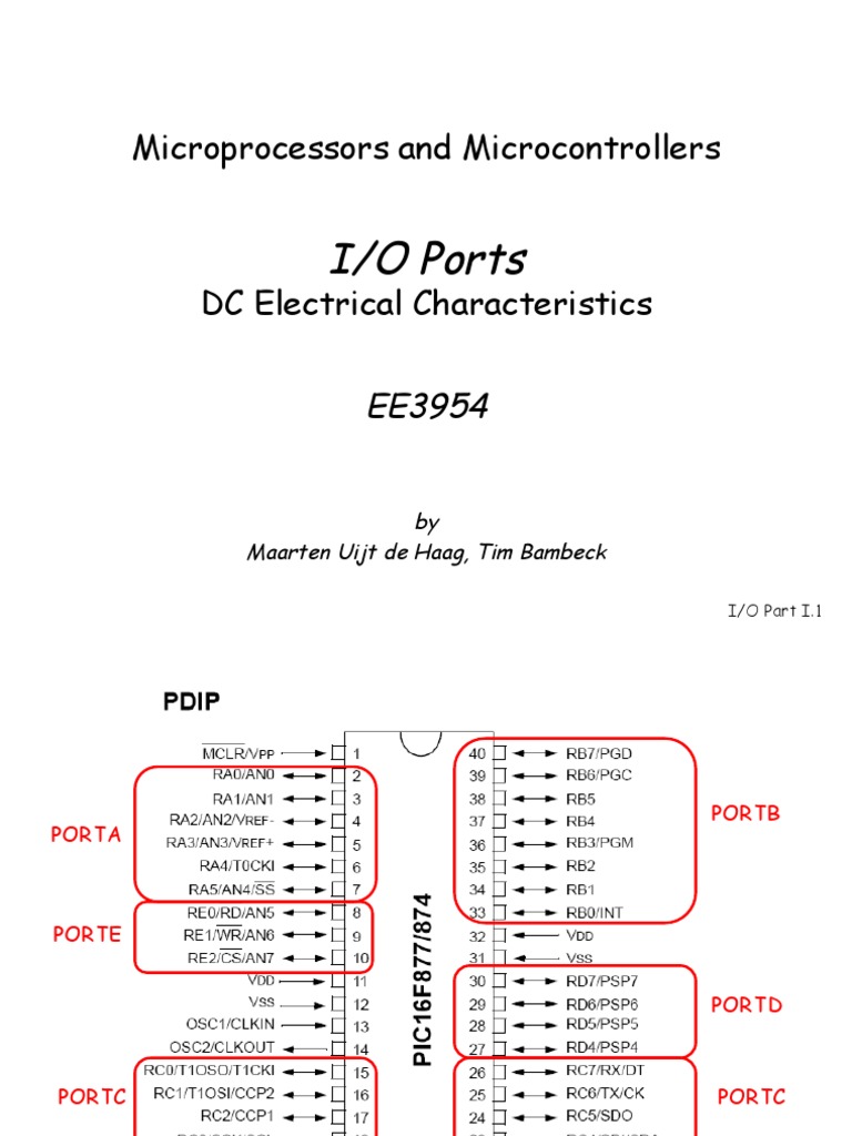 IO Ports | PDF | Electronic Engineering | Computing