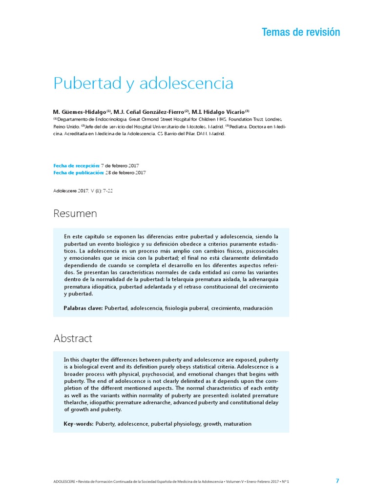 07-22 Pubertad y Adolescencia