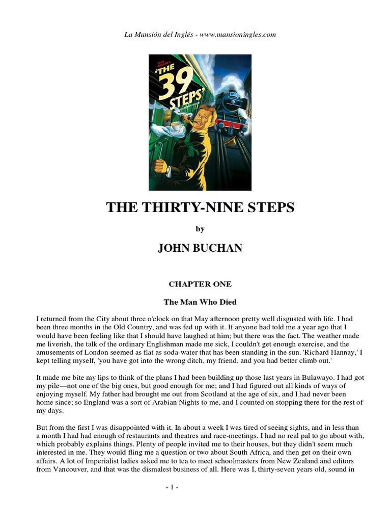 The Thirty-Nine Steps: John Buchan | PDF | The Thirty Nine Steps | Unrest