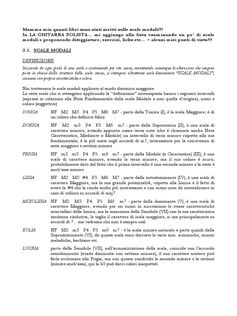 Massimo Varini - Scale Modali | PDF