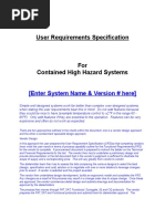 URS User Requirement Specification Template r01 | PDF