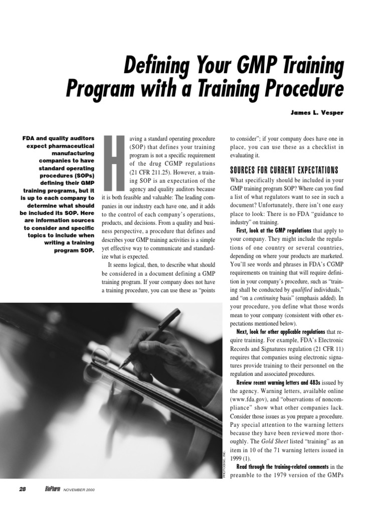 Defining Your GMP Training Program | Quality Assurance | Healthcare ...
