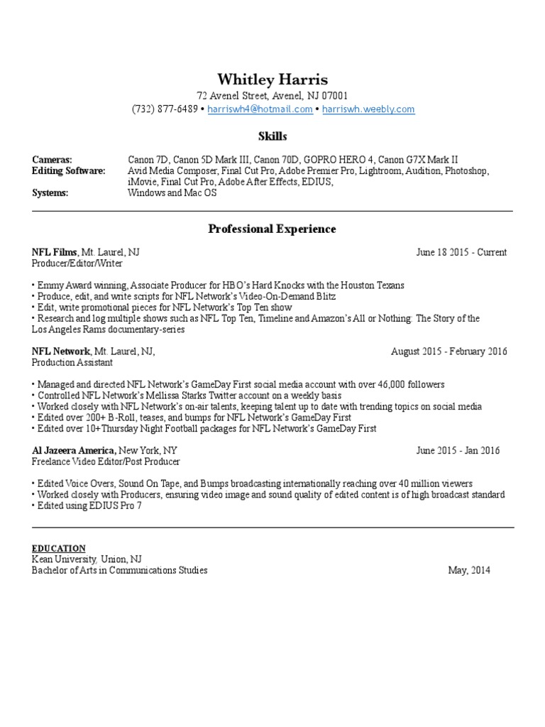 Whitley Harris Resume | PDF