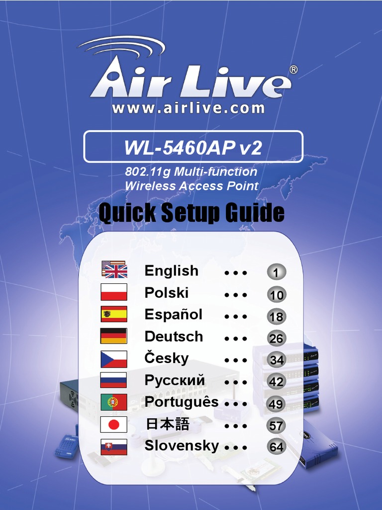 Quick Setup Guide: WL-5460AP v2 | PDF | Mobile Technology ...