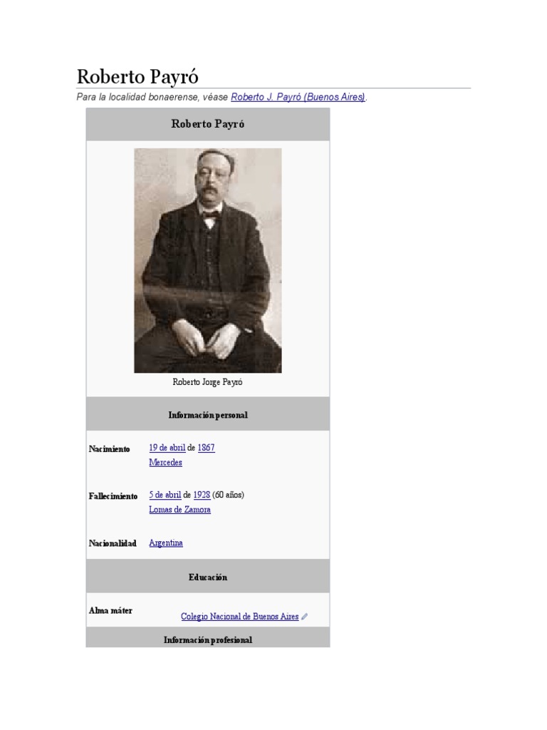 Roberto Payró | PDF | Arte | Historia