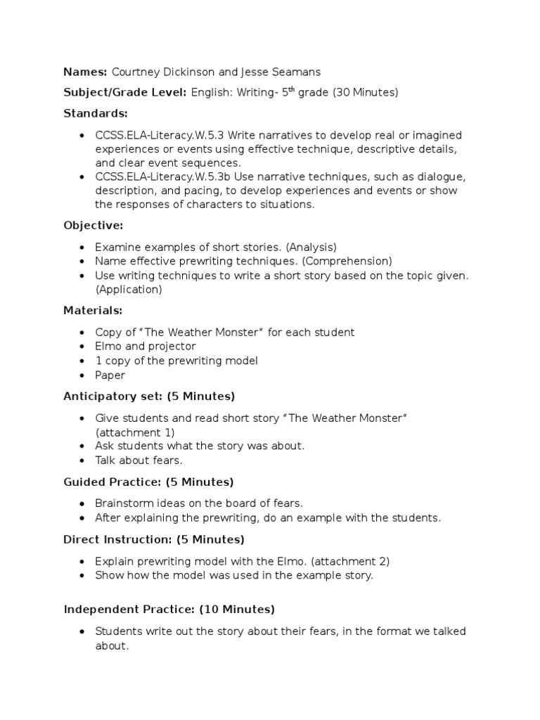Lesson Plan 2 Freshman Year | PDF | Reading Comprehension | Teaching