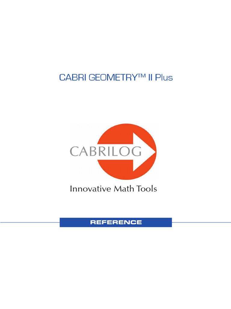 Cabri Geometry II Plus: Innovative Math Tools | PDF | Line (Geometry ...