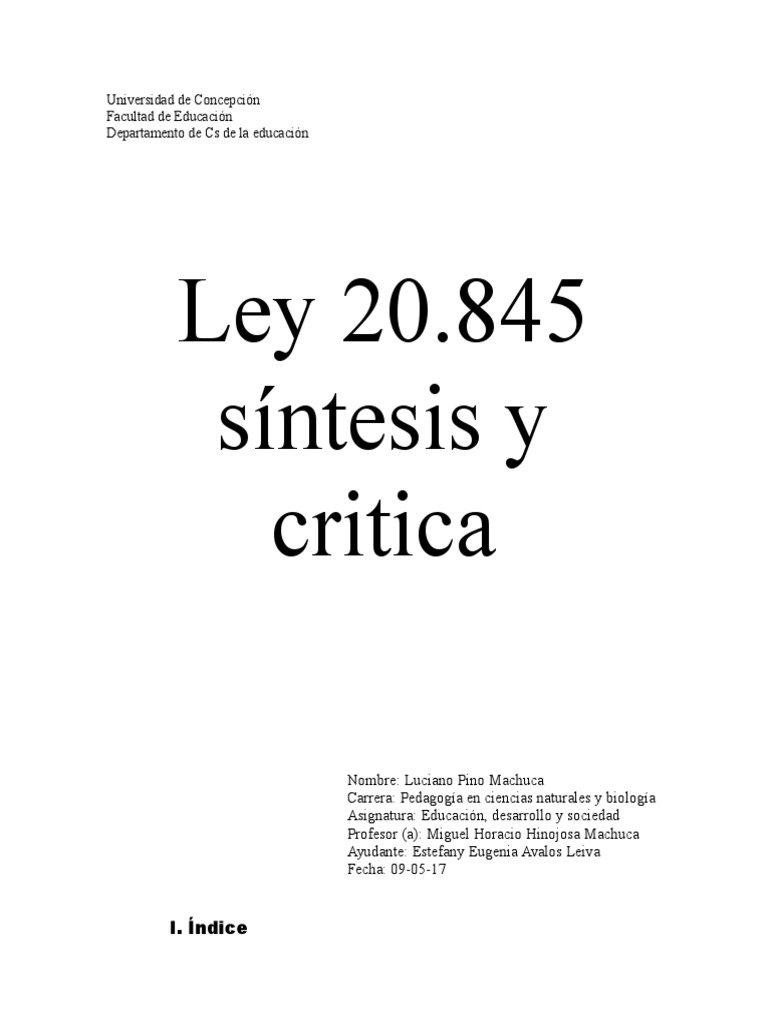 DE La Ley 20845 | PDF | Estado (política) | Regulación