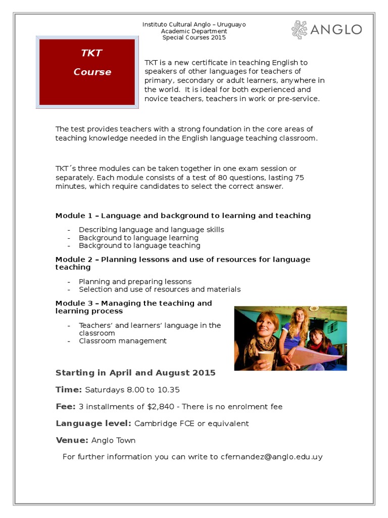 TKT Course: Module 1 - Language and Background To Learning and Teaching ...