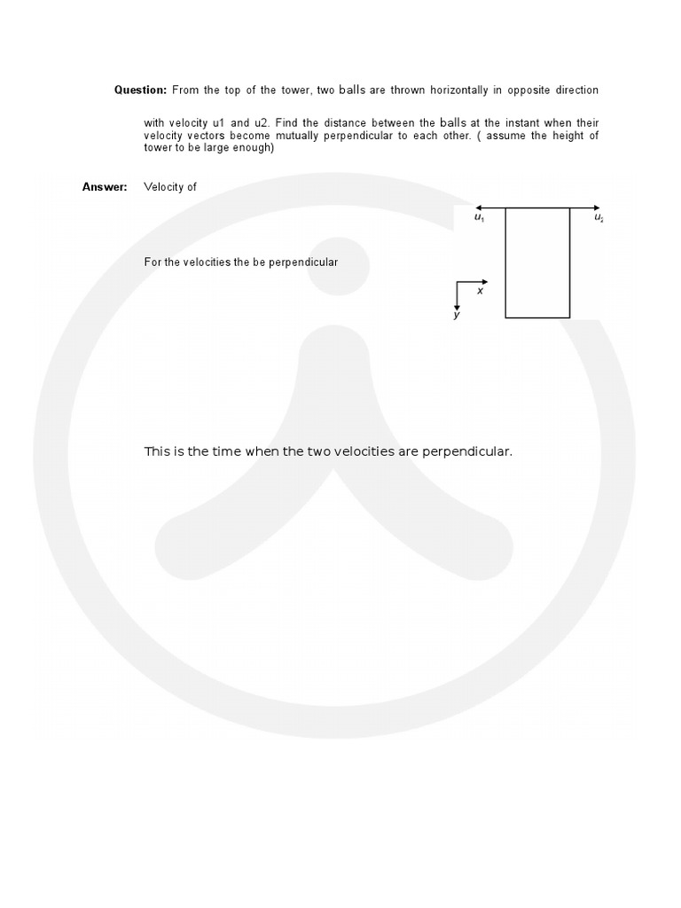 Two Ball Thrown Horizontally | PDF