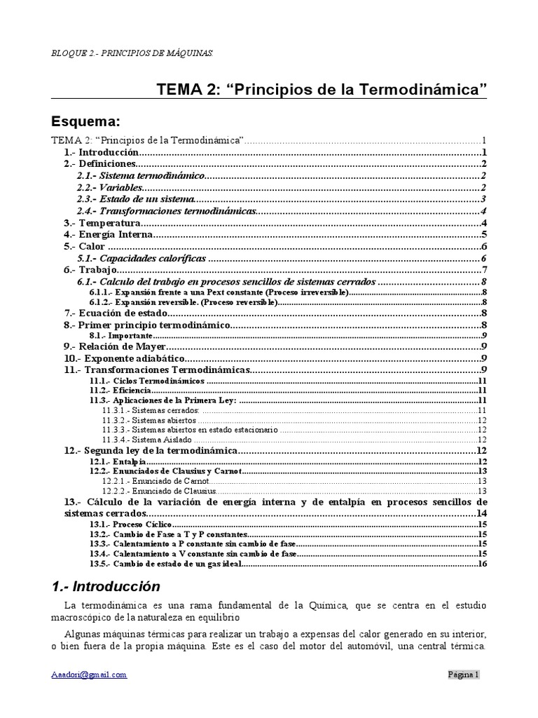 2 Principios de La Termodinamica | PDF | Termodinámica | Temperatura