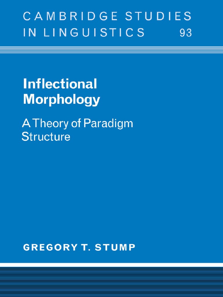 A Theory of Struktur Paradigm | PDF | Morphology (Linguistics ...