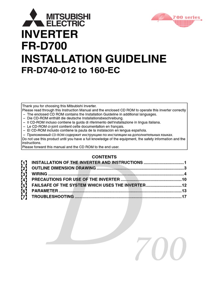 FR d740 Install | PDF | Power Inverter | Electrical Wiring