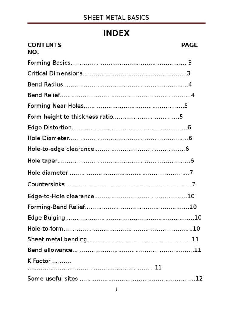 Sheet Metal Basics | PDF | Sheet Metal | Industrial Processes
