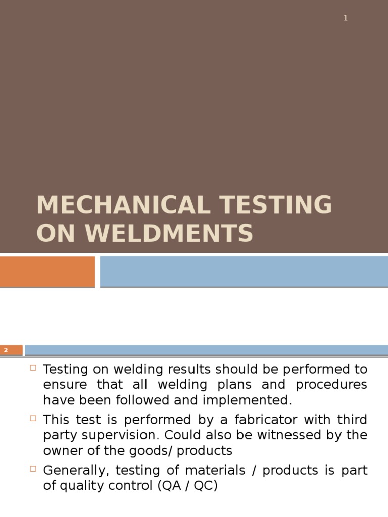 Mechanical Testing On Welding | PDF | Fracture | Ultimate Tensile Strength