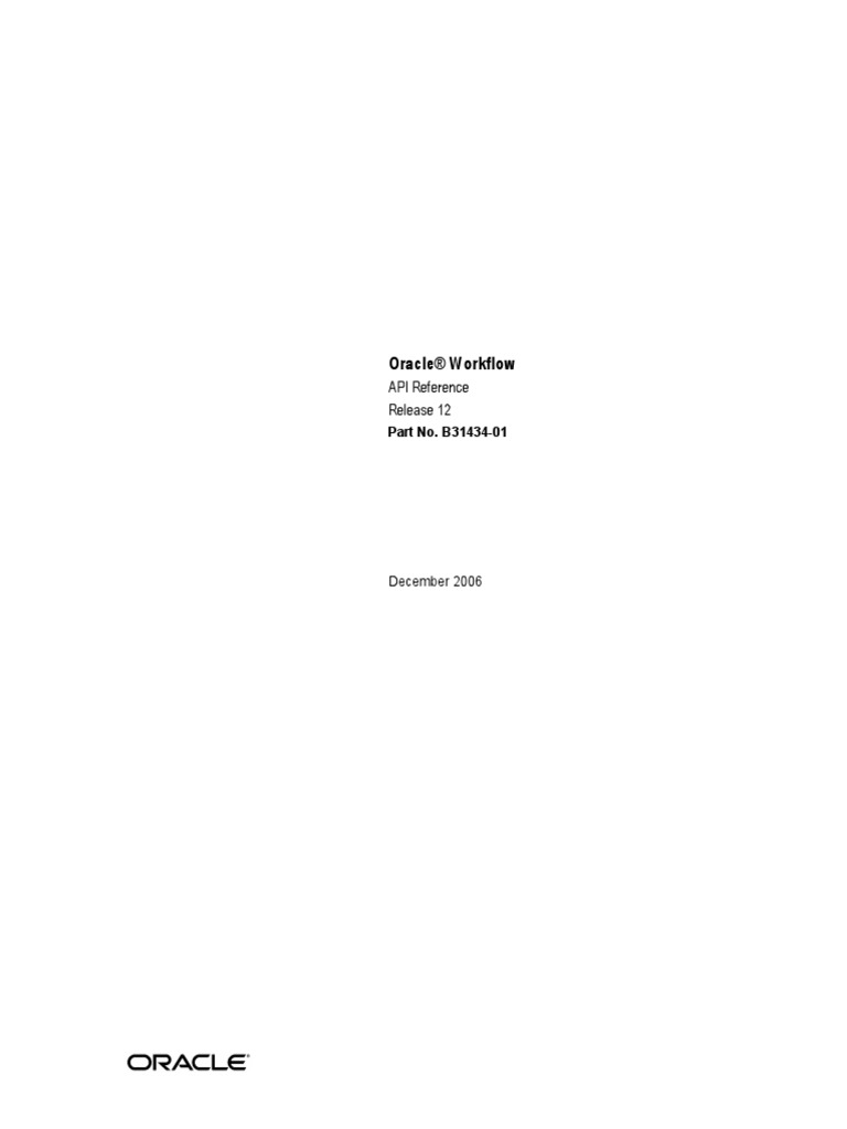 Oracle Workflow Api Referencer12 Pdf Pdf Oracle Corporation Application Programming Interface