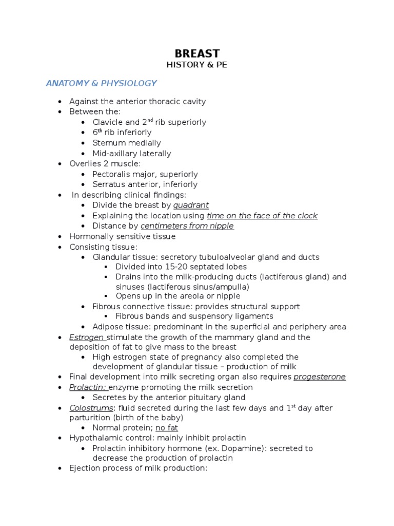 Breast Anatomy Physiology Pdf Organ Anatomy Women S Health
