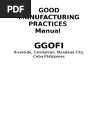 Complete Template For GMP Manual | PDF | Food Safety | Sanitation