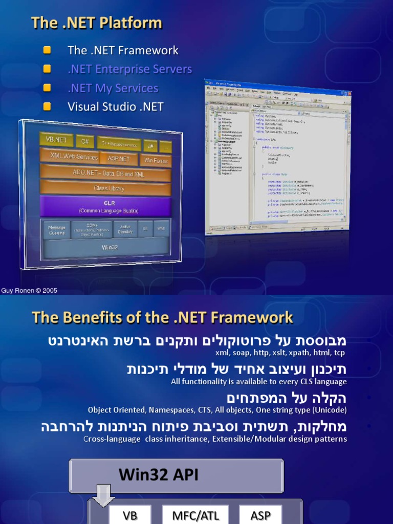 01 - The .NET Framework - Color | PDF | Component Object Model | Library (Computing)