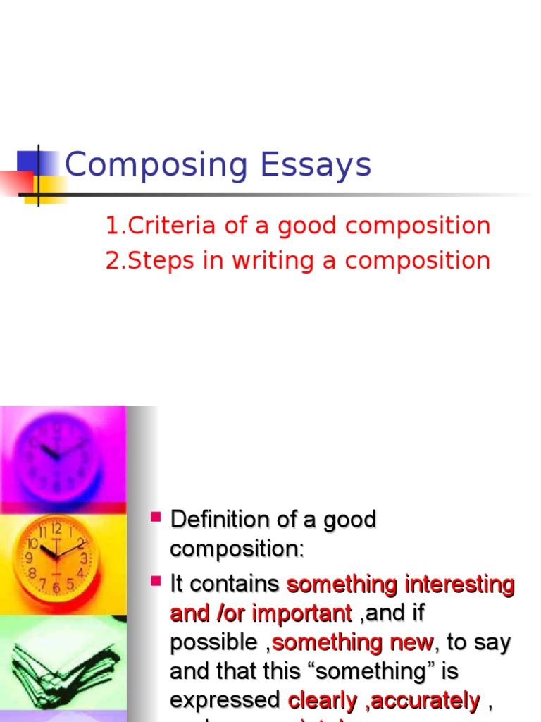 How To Write A Good Composition | PDF | Essays | Writing